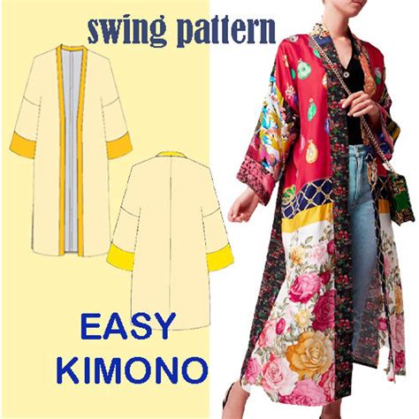 Kimono Sewing Patternkimono Kaftaninstant Download Xs Sm Lxl Xxl