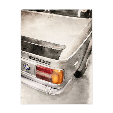 Bmw 2002 Turbo M Power Poster Und Leinwände In Aquarell Optik