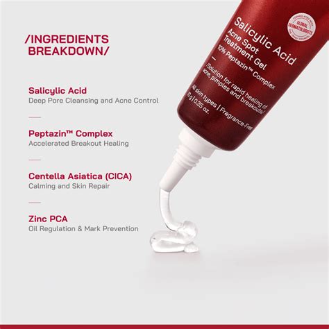 Salicylic Acid Acne Spot Treatment Gel For Pimples And Breakouts Acne