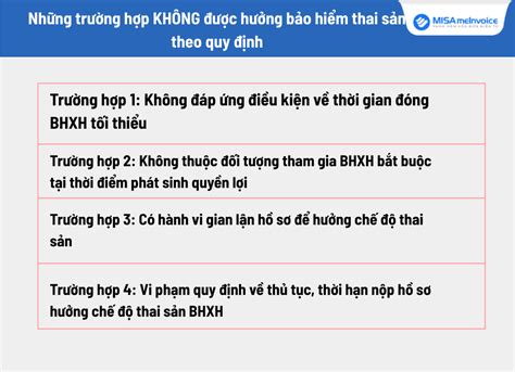 Những Trường Hợp Không được Hưởng Bảo Hiểm Thai Sản 2025 Hóa Đơn Điện