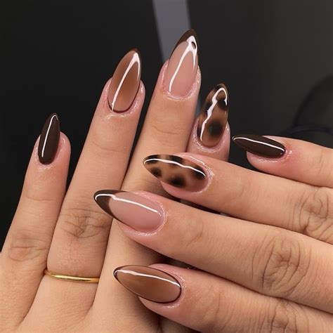 25 Brown Nail Designs That Arent Boring Gel Nails Simple Nails
