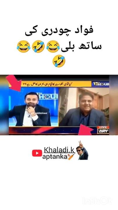 Funny فواد چودری کی ساتھ بلی Youtube