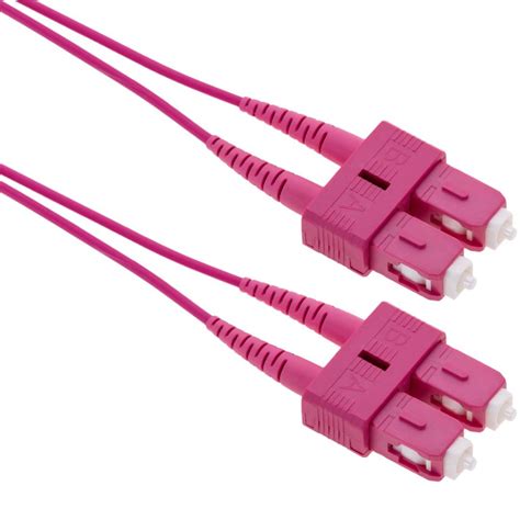 Om4 Multimode Fiber Optic Cable Mmf Duplex 50µm125µm Sc Sc 2m Cablematic