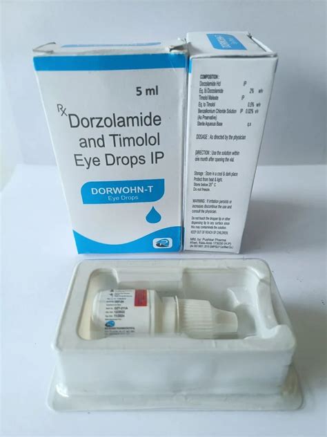 Dorwohn T Dorzolamide And Timolol Eye Drops Ip At ₹ 557 Piece In Ambala