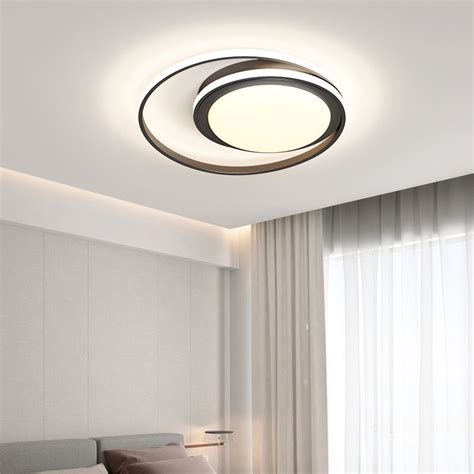 2 Lights Semi Flush Ceiling Light Fixture With Plexiglass Shade Adapted