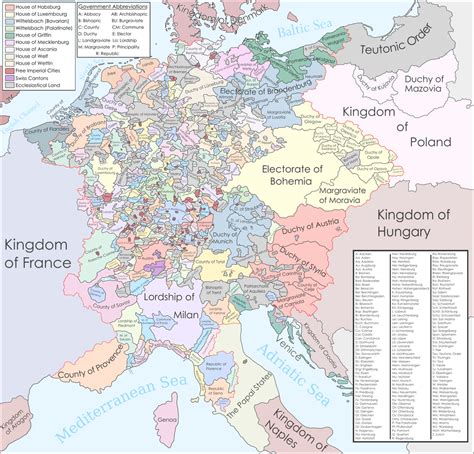 Political Map Of Holy Roman Empire In 1359 Mapporn