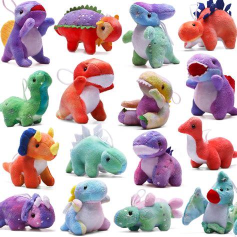 Dinosaur Plush Stuffed Set16 Pack Mini Dinosaurs Animal