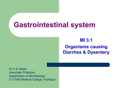 Organisms Causing Diarrhea And Dysentery Shigella Spp Ppt