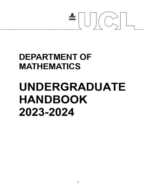 2020 2021uclhandbook Pdf University College London Bachelors