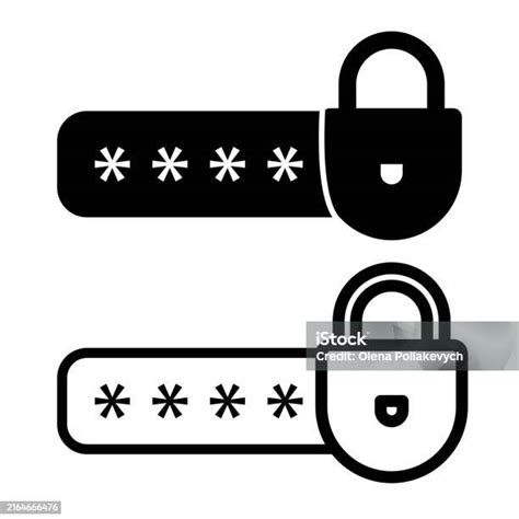 암호 잠금 아이콘 별표가 있는 검은색 실루엣 간단한 보안 기호입니다 벡터 일러스트 레이 션 0명에 대한 스톡 벡터 아트 및 기타 이미지 Istock