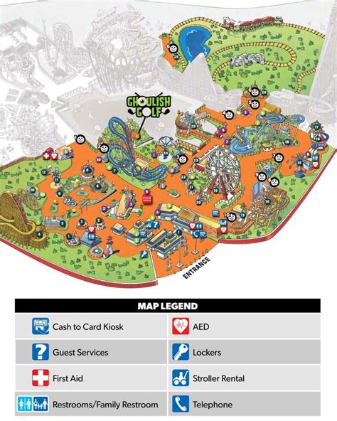 Michigan Adventure Park Map Maps Six Flags Great Adventure
