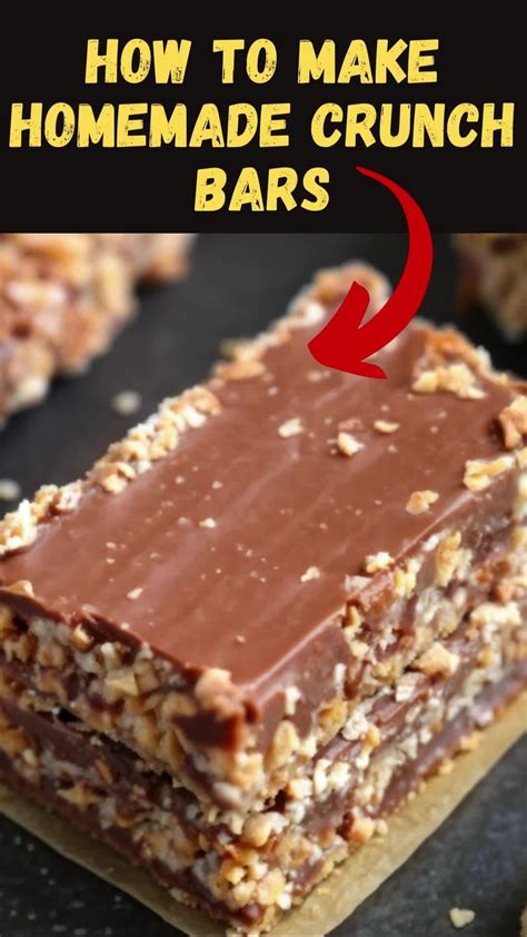 Homemade Crunch Bars Award Winning Recipe Recipe Desserts
