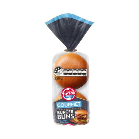 Buy Tip Top Gourmet Bun 4 Pack 220g Coles