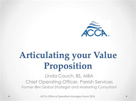 Pdf Articulating Your Value Proposition Hvac