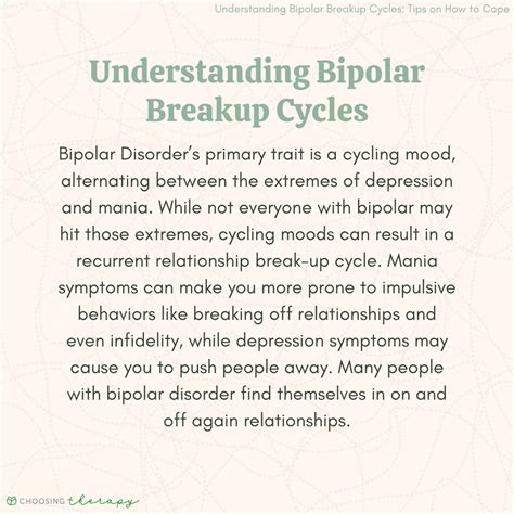 How To Handle On And Off Bipolar Relationships And Breakup Cycles