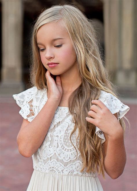 Macy Dress In Cream Boho Maxi Dress For Girls Joyfolie