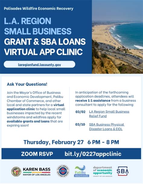 La Region Small Business Grants And Sba Loans Virtual App Clinic The