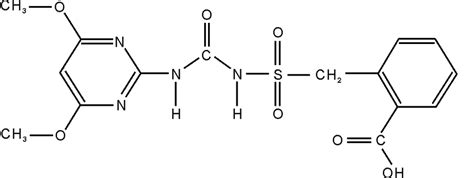 Chemical Structure Of Bensulfuron Methyl Download Scientific Diagram