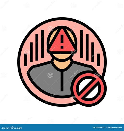 Account Blocked Color Icon Vector Illustration Stock Vector