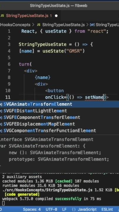 String Declaration By Using Usestate Reacthooks Reactjs Usesate Coding Useeffect