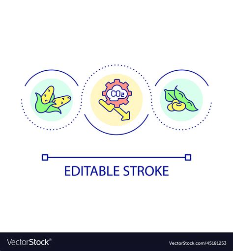 Decrease Carbon Dioxide Loop Concept Icon Vector Image