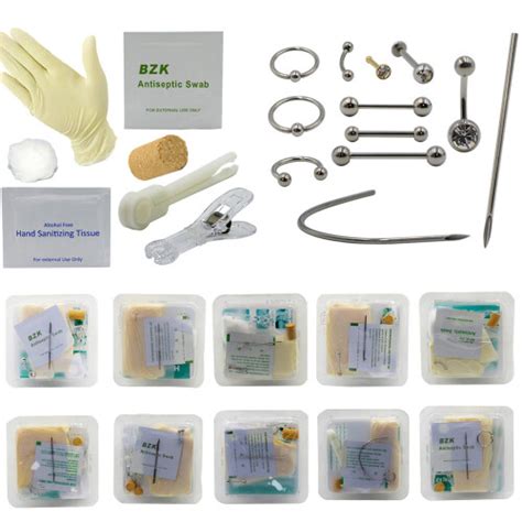 1 Pack Disposable Sterile Medical Body Piercing Kit Ear For Nose Nipple