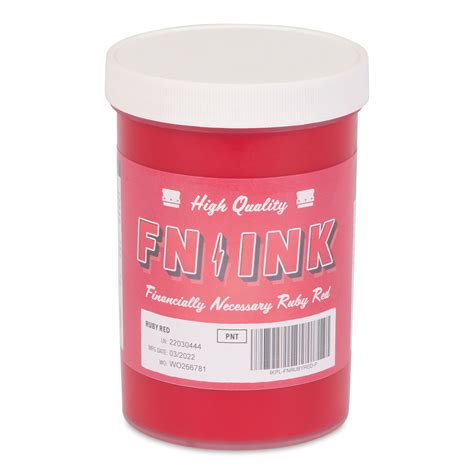 Fn Ink Plastisol Screen Printing Ink Ruby Red Pint Blick Art Materials