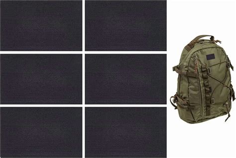 6pcs Blank Flag Patch Black Tactical Patch Solid Black Flag Patch Back