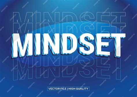 Premium Vector Mindset Typography Design Mindset Logo Design 3d