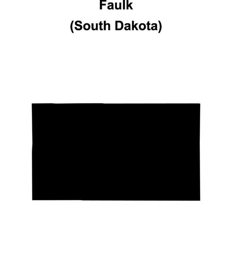 Faulk County South Dakota Blank Outline Map 47449511 Vector Art At Vecteezy