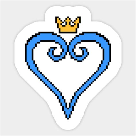 Kingdom Hearts 8 Bit Pixel Art Logo Kingdom Hearts Sticker Teepublic