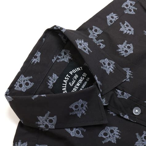 Sextant Pattern Camp Shirt Black Ballast Point