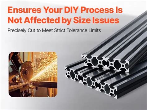 Vevor 5pcs 59 In 1500 Mm T Slot 2040 Aluminum Extrusion Profile