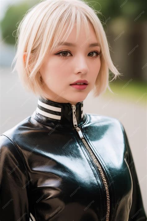 Premium Ai Image Portrait Of Beautiful Japanese Women With Choppy