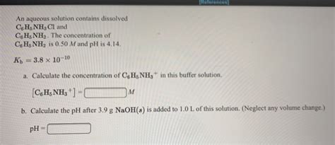 solved references an aqueous solution contains dissolved