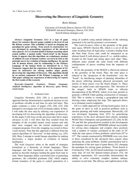 Pdf Discovering The Discovery Of Linguistic Geometry