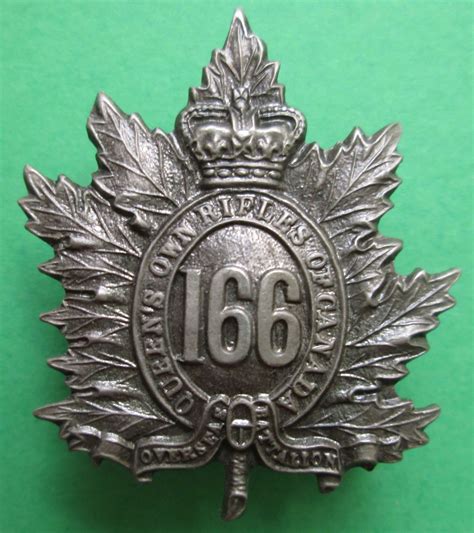 Officers Canadian 166th Infantry Battalion Badge In Empire Badges