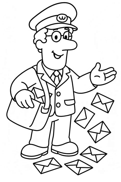 Postbote Pat Ausmalbilder Malvorlagen Postbote Pat Zum Ausdrucken