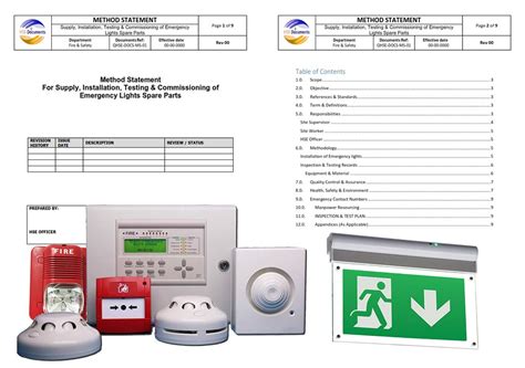 Method Statement For Supply Installation Testing And Commissioning Of