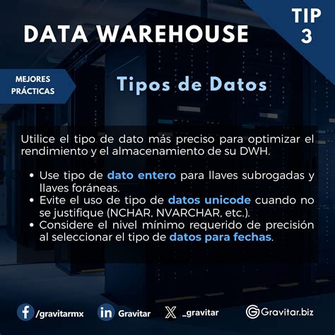 Data Warehouse Tip 3 Tipos De Datos Business Intelligence Data