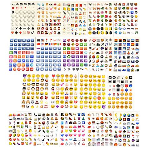 19 Sheets Pack 1 Sheet 48 Sticker Emoji Stickers Emoji Stickers