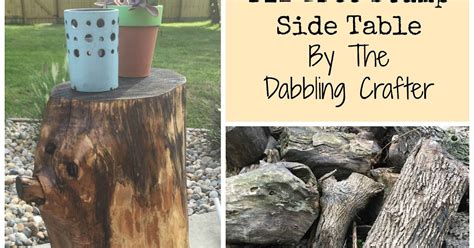 DIY Sunday Tree Stump Side Table The Dabbling Crafter