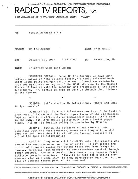 Interview With John Loftus Documentcloud