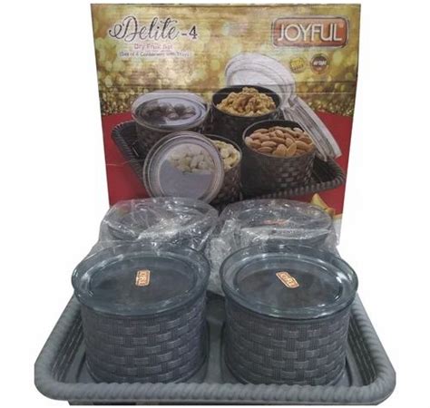 Plastic Joyful Dry Fruit Container Set Box Capacity 250 Gms At Rs 490