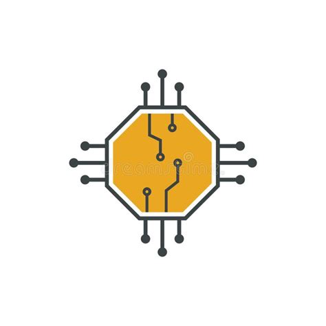 Processor Logo Icon Stock Vector Illustration Of Hardware 362050085