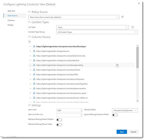 Object Model Data Source Lightning Conductor Web Part 2013 30