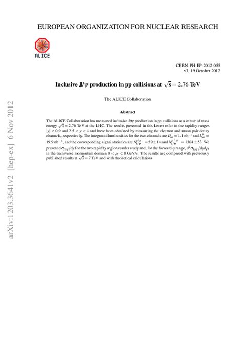 Pdf Inclusive Jpsi Production In Pp Collisions At Sqrt S 2