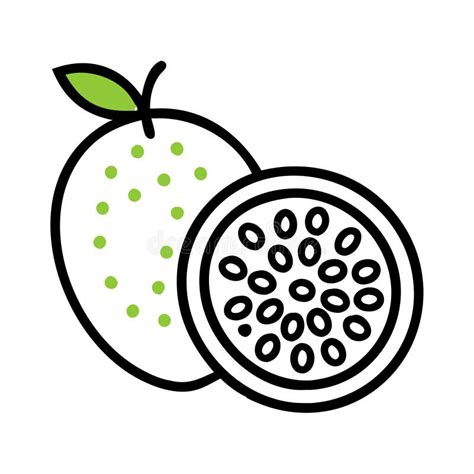 Passion Fruit Icon Fruits Vector Icon Stock Illustration