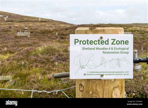 Shetland Woodland And Ecological Restoration Group Protected Zone Sign