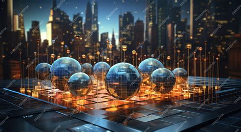 Premium Ai Image Futuristic Globes Of Digital Economy Or Metaverse